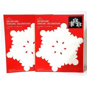 Holiday | Vintage Hallmark Cardstock Snowflake Hanging Decorations ...